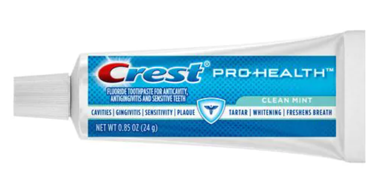 Toothpaste Crest Pro-Health Clean Mint 0.85oz (72/Box): University of ...