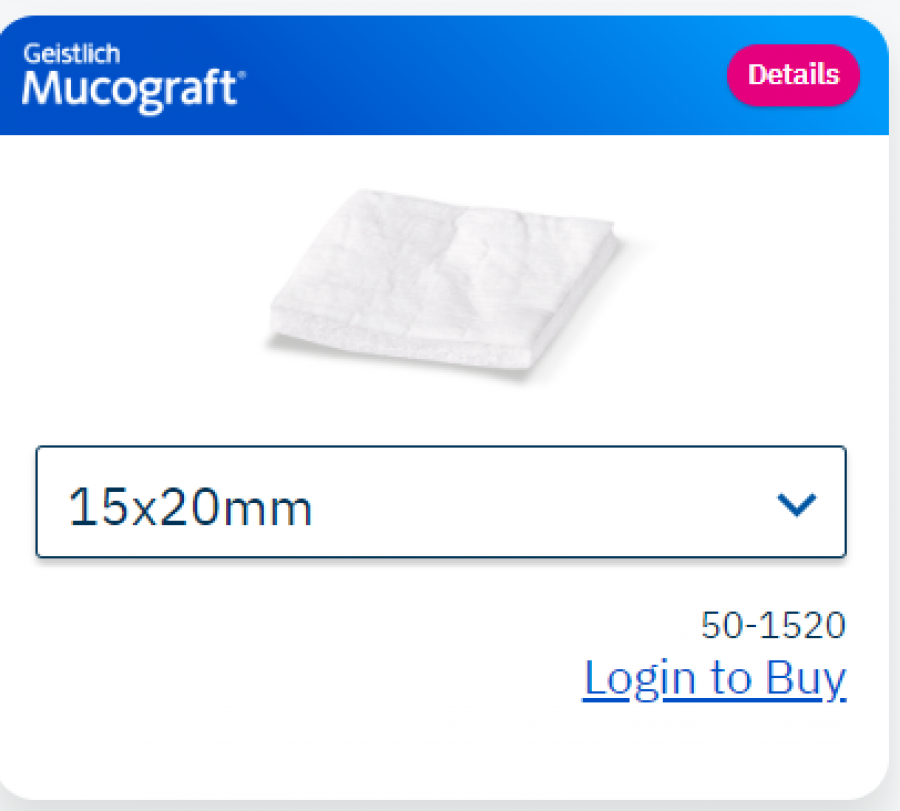 Geistlich Mucograft® 15x20mm: University of Buffalo, School of Dental ...